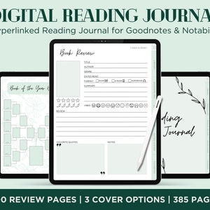Digital Reading Journal for Goodnotes Digital Reading Tracker for iPad ...