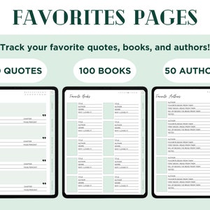 Digital Reading Journal for Goodnotes Digital Reading Tracker for iPad ...