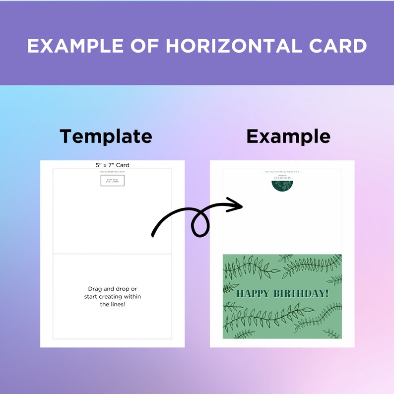 Printable Greeting Card Canva Template Bundle 5x7 4x6 Editable Drag and ...