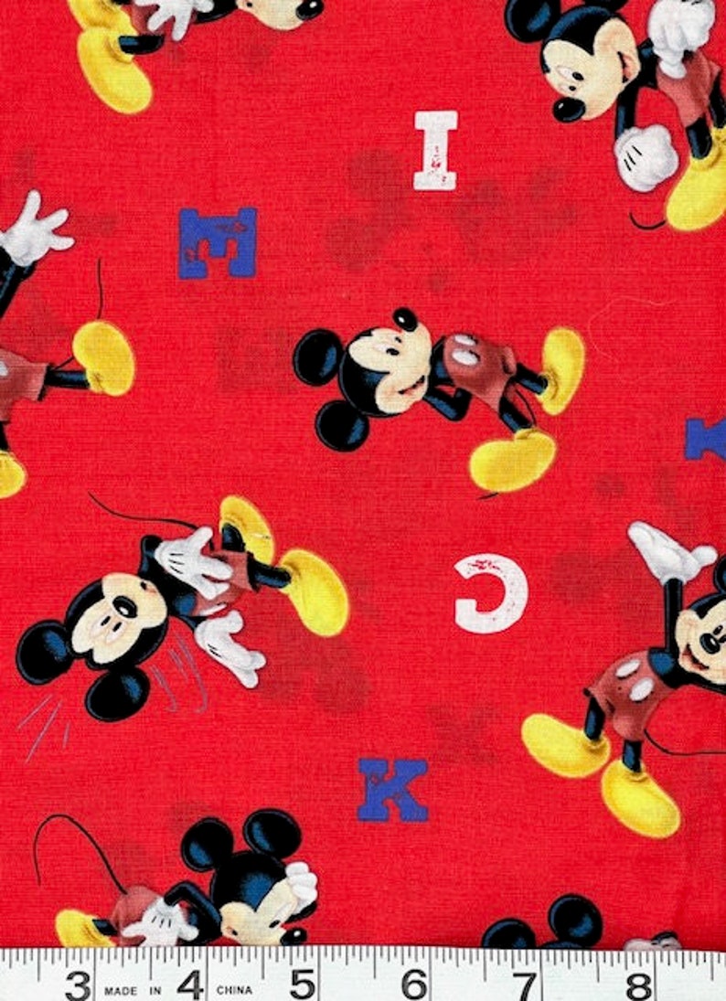 Mickey Mouse on Red Background - Etsy