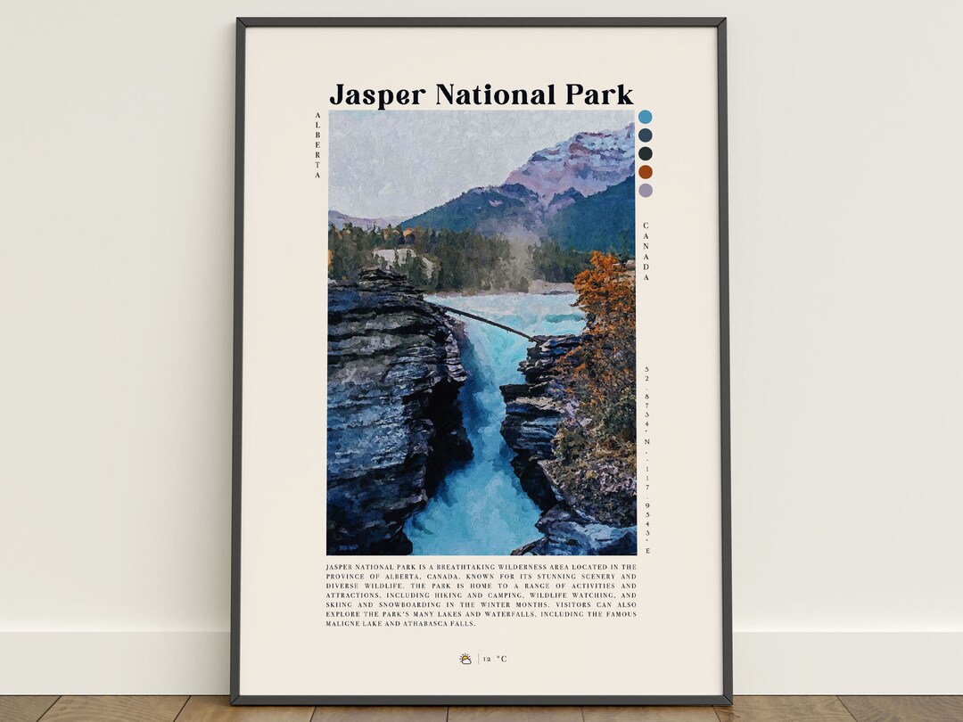 Jasper National Park Art Prints, Palette Knife and Digital Oil ...