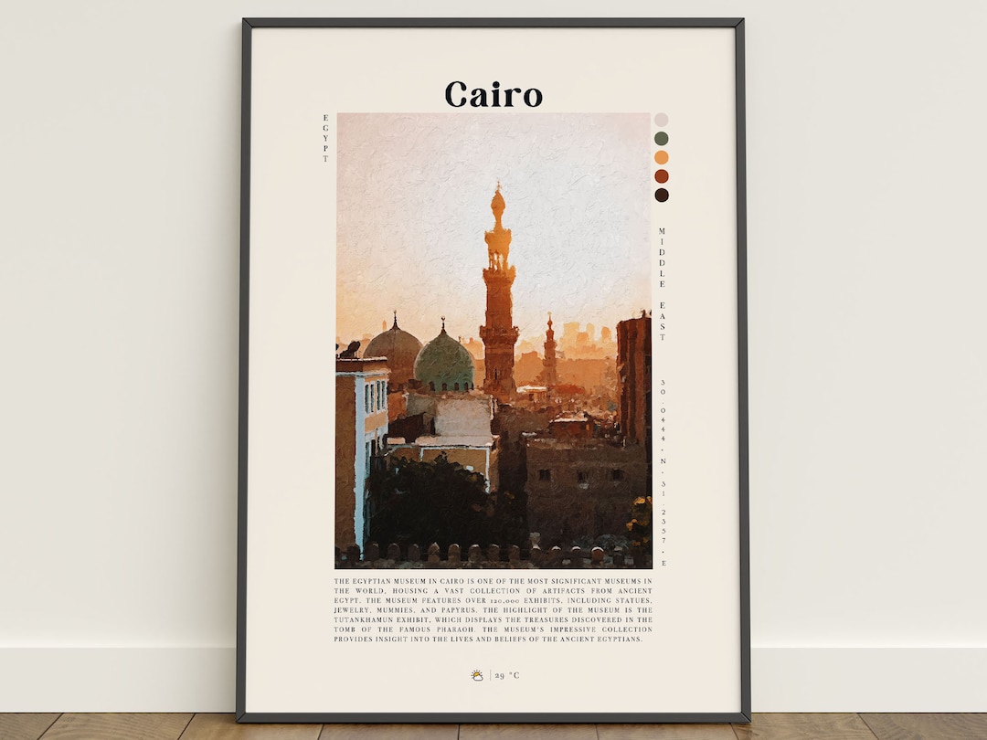Cairo Travel Print, Palette Knife and Digital Oil Paintings, Wanderlust ...