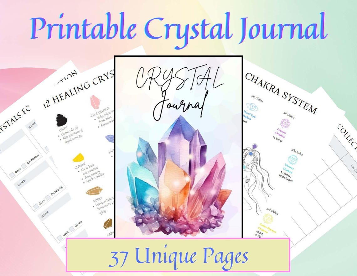 Printable Crystal Journal Print at Home Crystal Journal Pages - Etsy