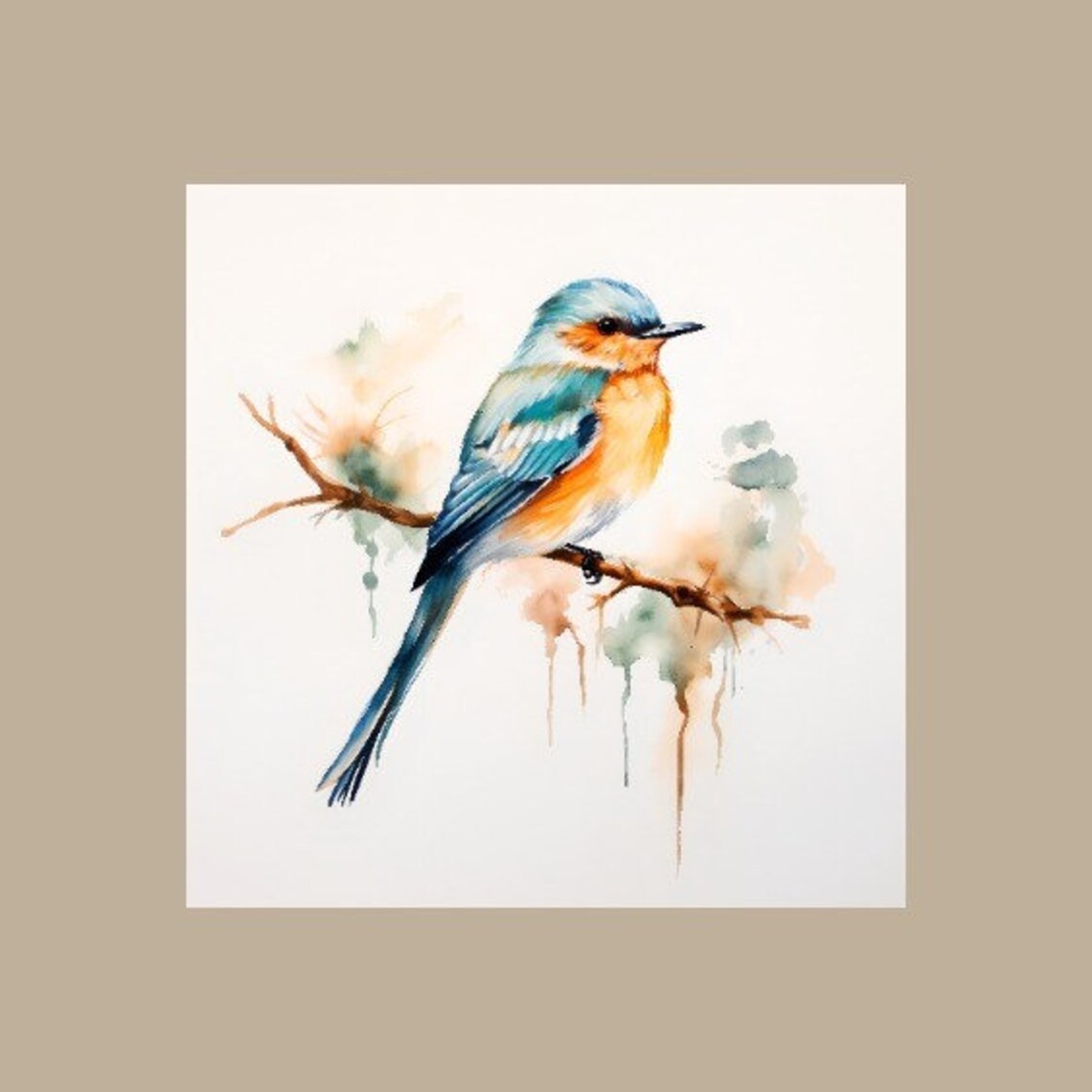 Watercolor Bird Print Set of 3, Bird Art Printable, Watercolor Painting ...