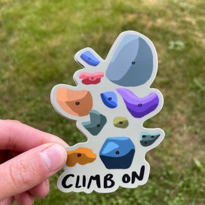Climb on Bouldering Sticker - Etsy