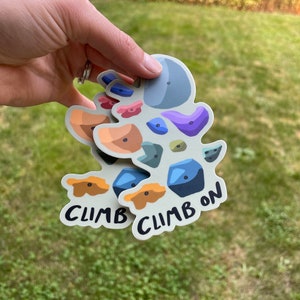 Climb on Bouldering Sticker - Etsy