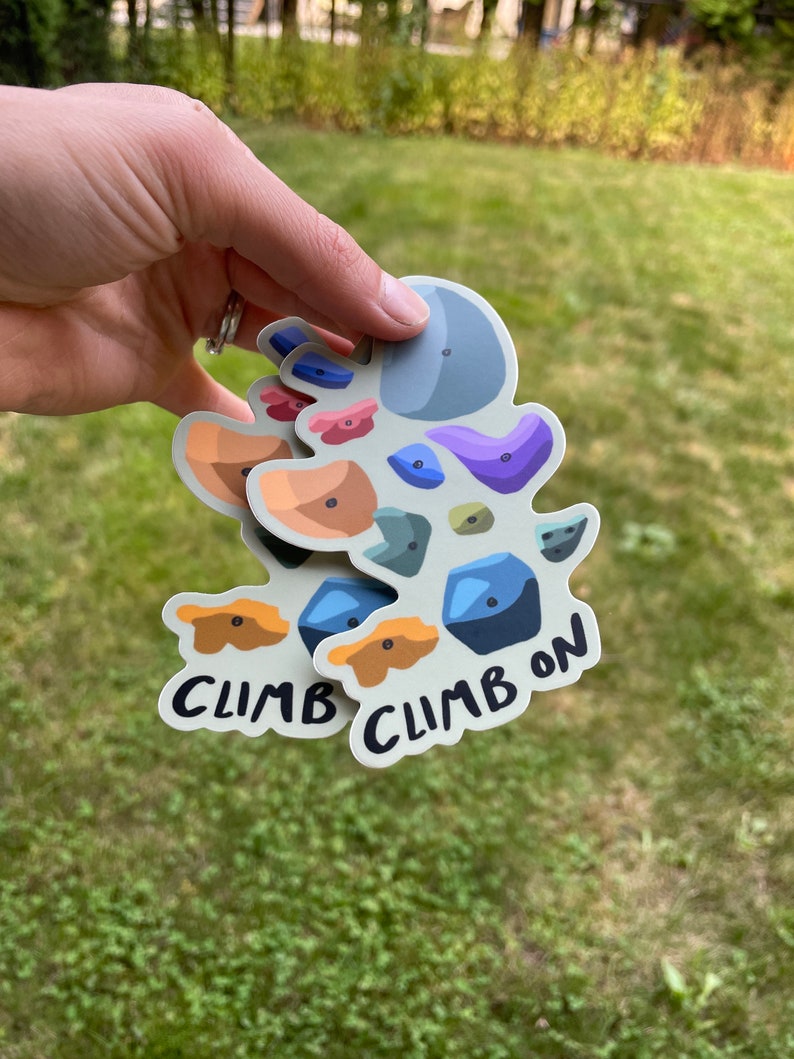 Climb on Bouldering Sticker - Etsy