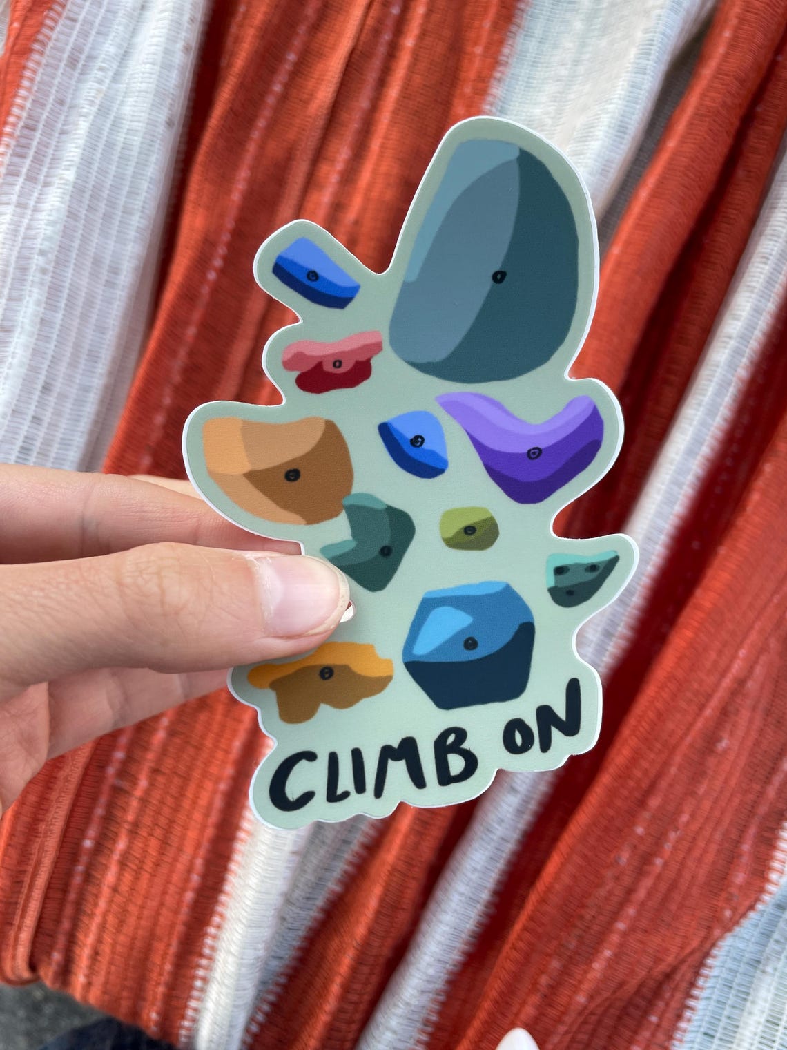Climb on Bouldering Sticker - Etsy