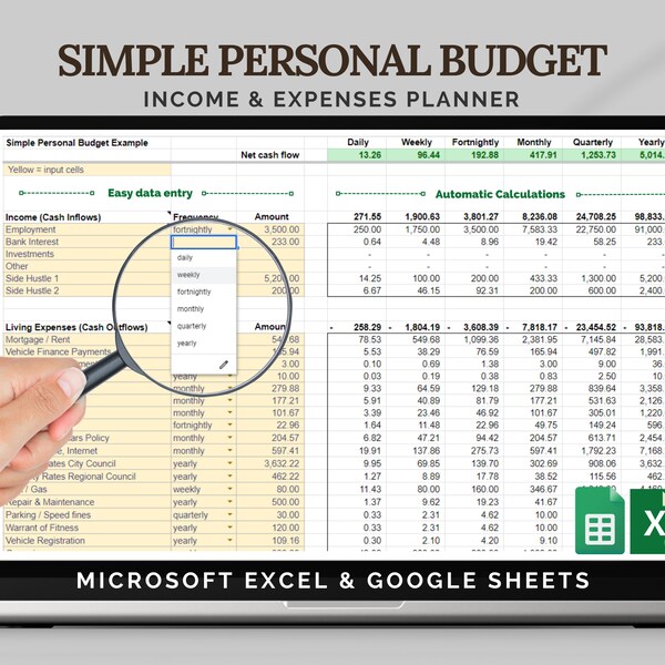 Money Tracker Excel - Etsy