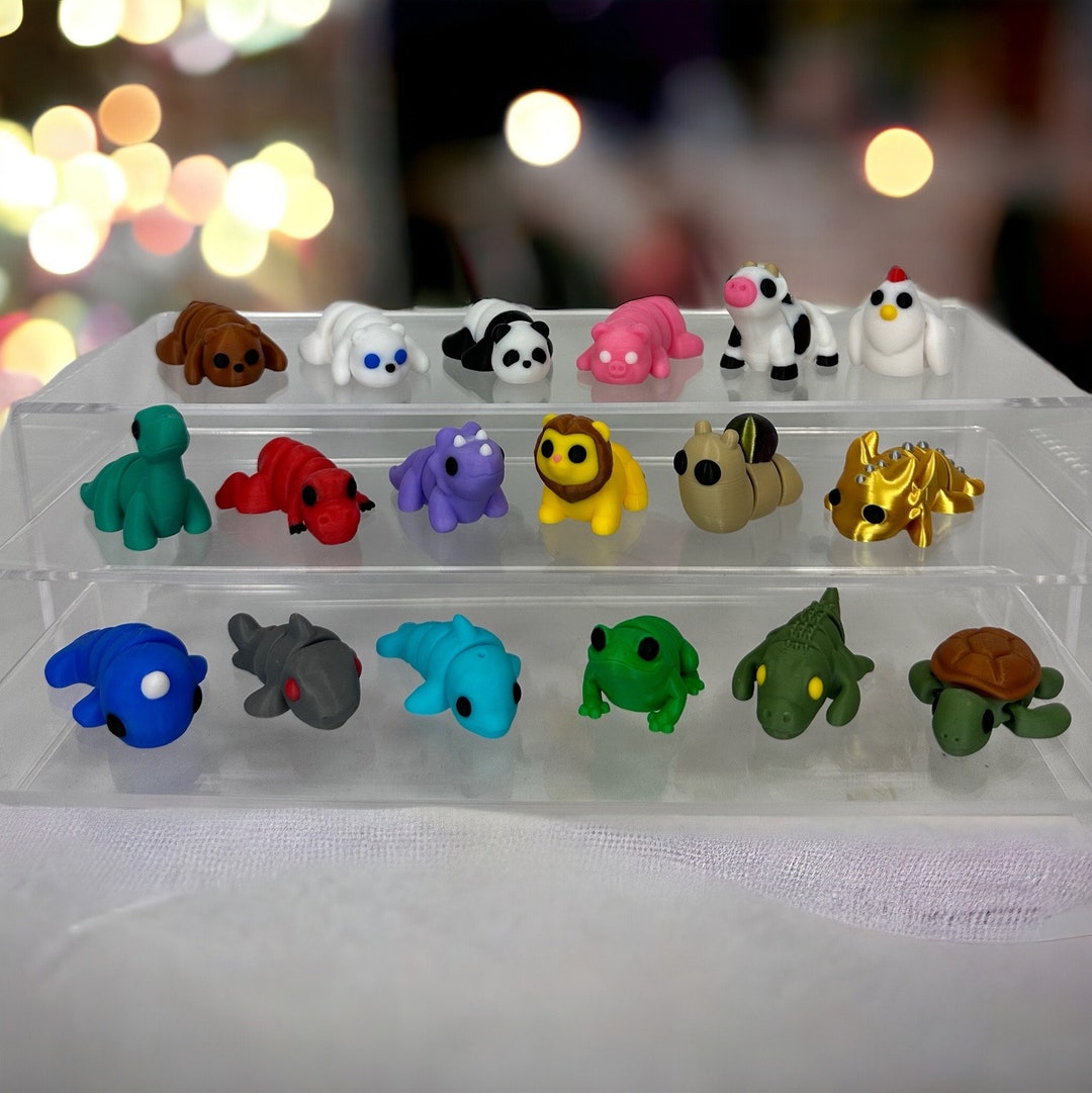 Random Cute 3D Printed Articulated Animal Keychain Collection - Etsy