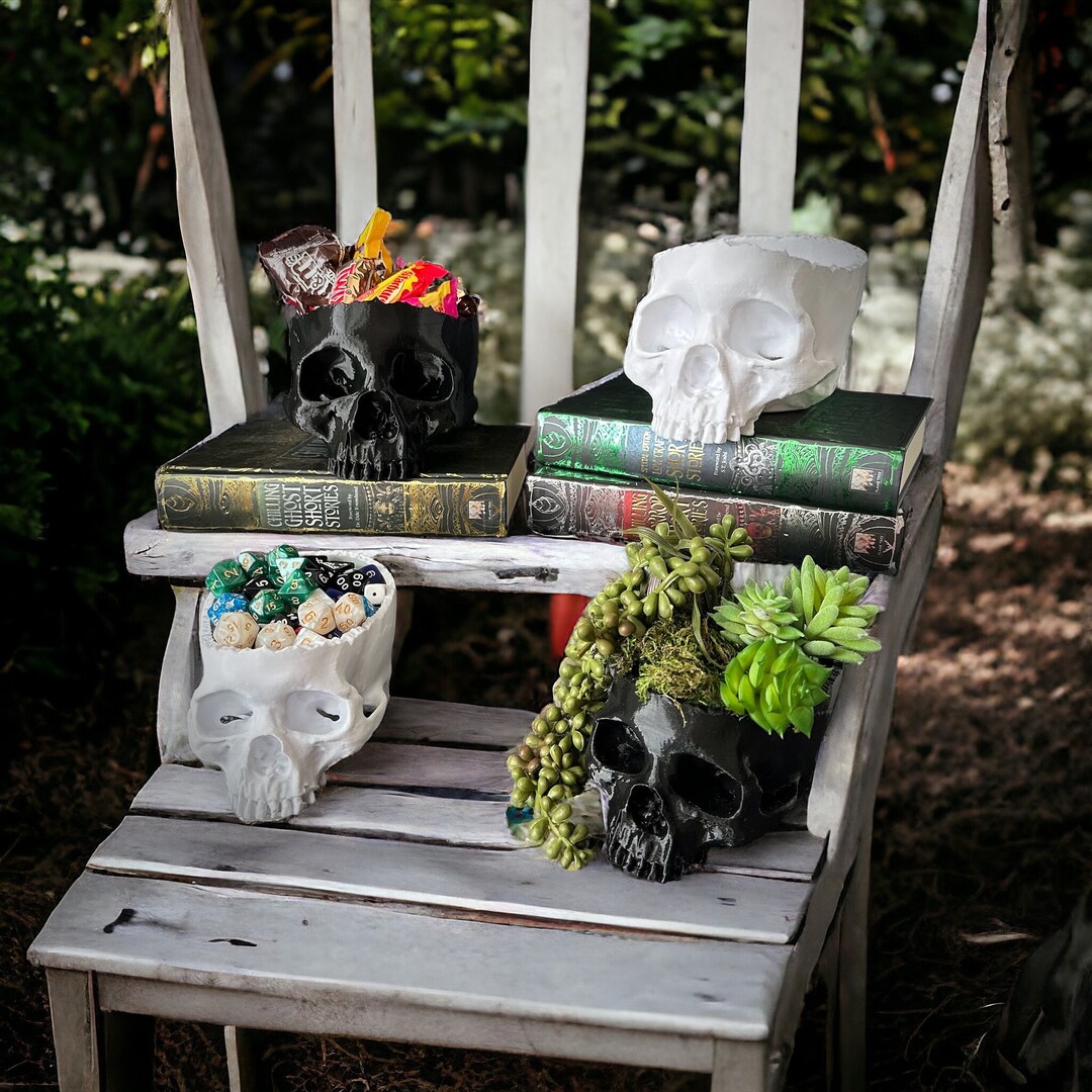 Realistic 3D Printed Skull Decorative Bowl/planter - Multiple Sizes for ...