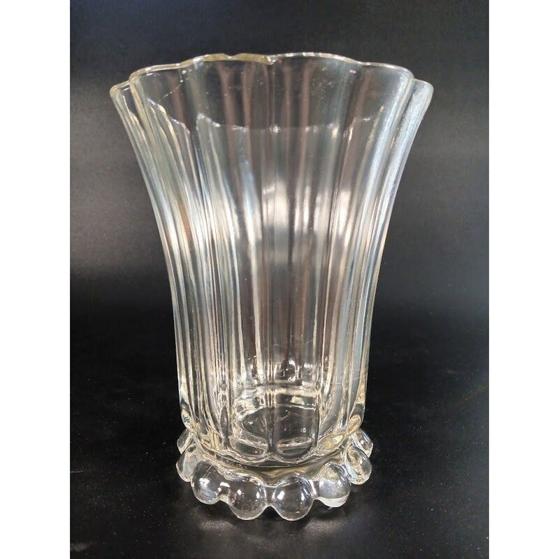 Footed Glass Vase - Etsy