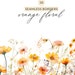 Watercolor Floral Clipart Orange Yellow Watercolor Wildflower Borders ...