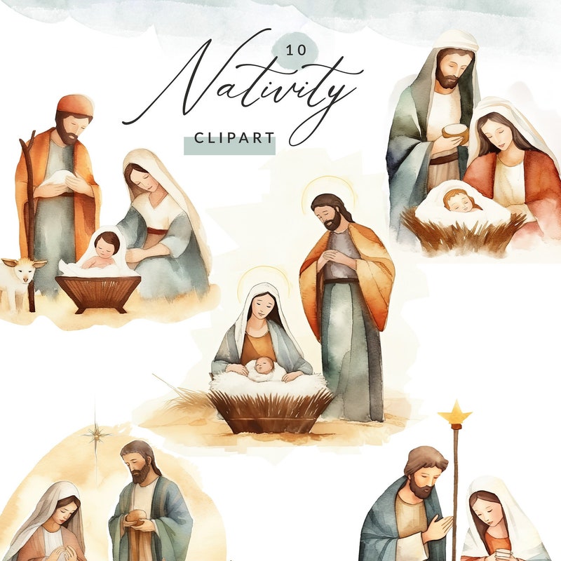 Nativity Clipart - Etsy