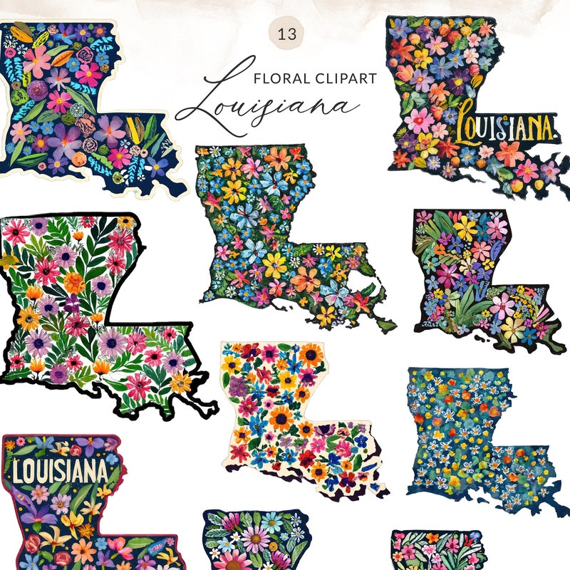 Louisiana Clipart - Etsy