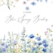 25 Seamless Meadow Borders, Blue Wildflower Borders, Seamless Blue ...