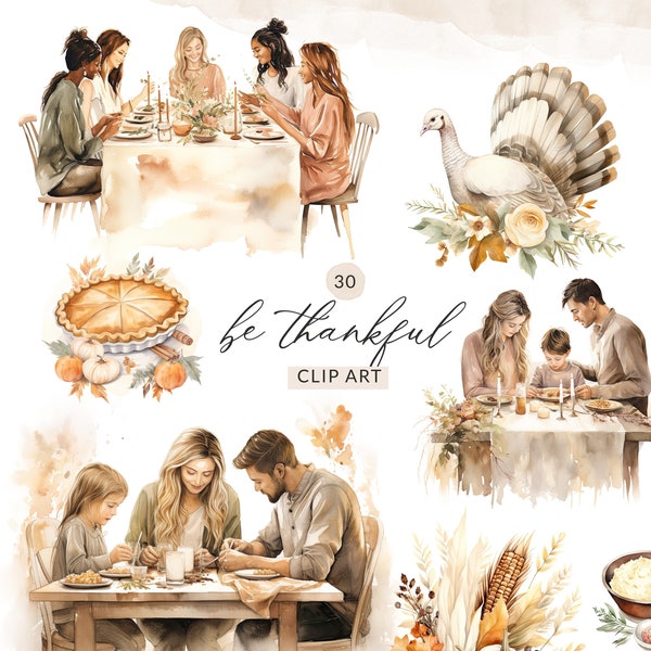 Friendsgiving Clipart - Etsy