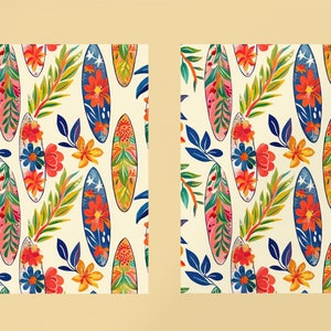 Seamless Surfboard Pattern, Hawaiian Surfboard Seamless Pattern ...