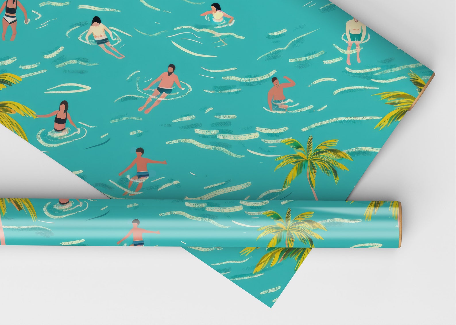 Swimming Background Summer Seamless Pattern Tropical Beachy Seamless ...