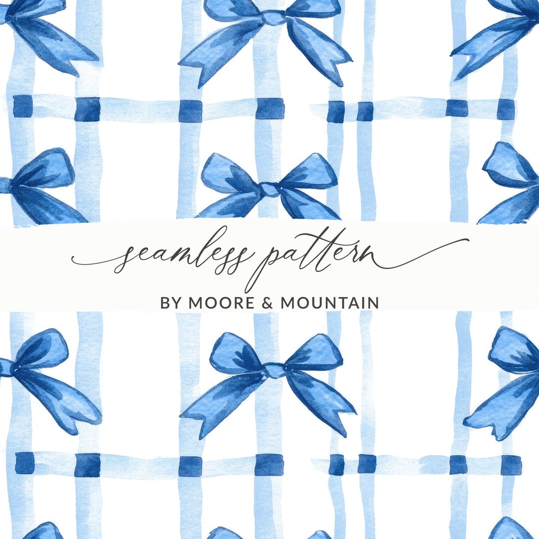 Baby Blue Bows With Stripes Seamless Background Baby Boy Background ...