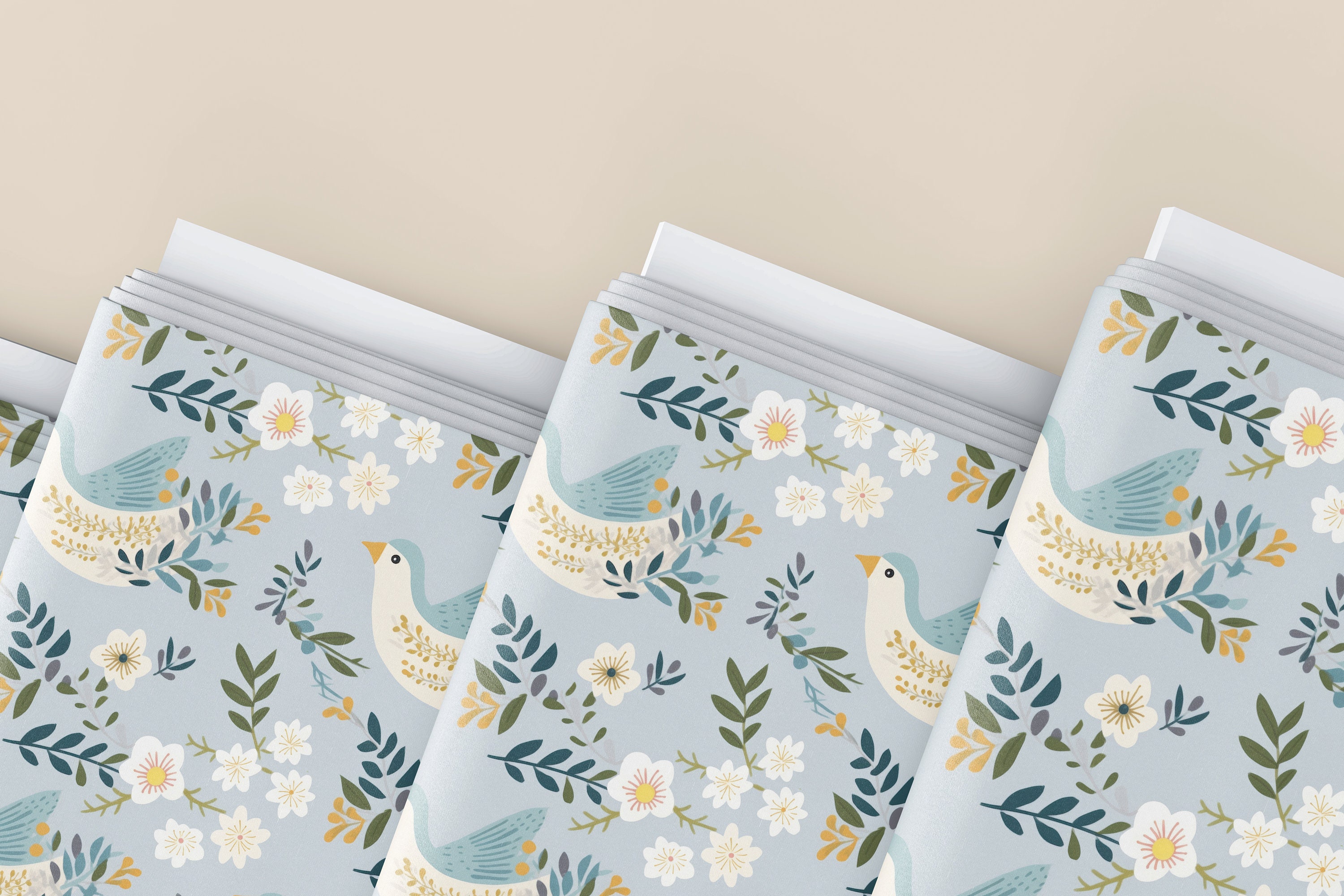 Seamless Dove Pattern, Repeating Dove Background, Cute Dove Digital ...