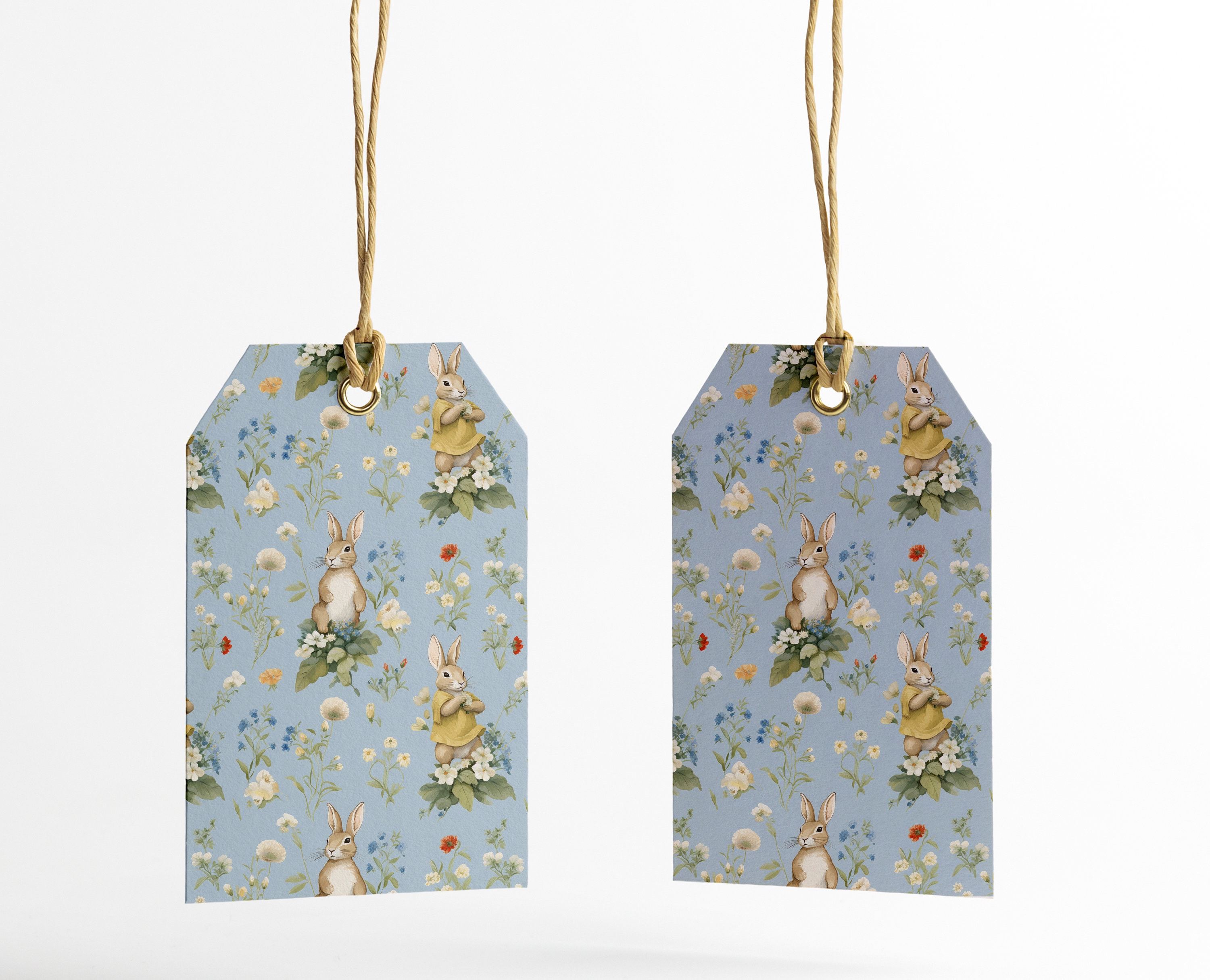 Light Blue Rabbit Baby Shower Background, Vintage Rabbit Digital Paper, Seamless Pattern Baby ...