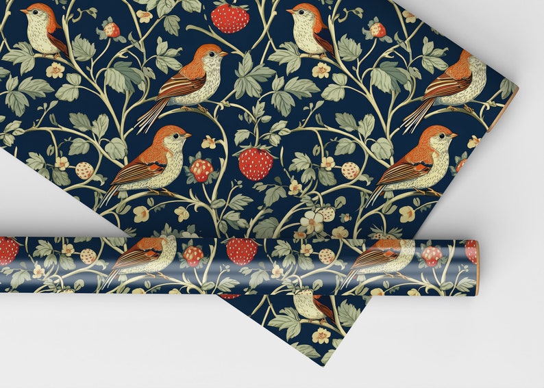 William Morris Vintage Bird Pattern Background William Morris Inspired ...