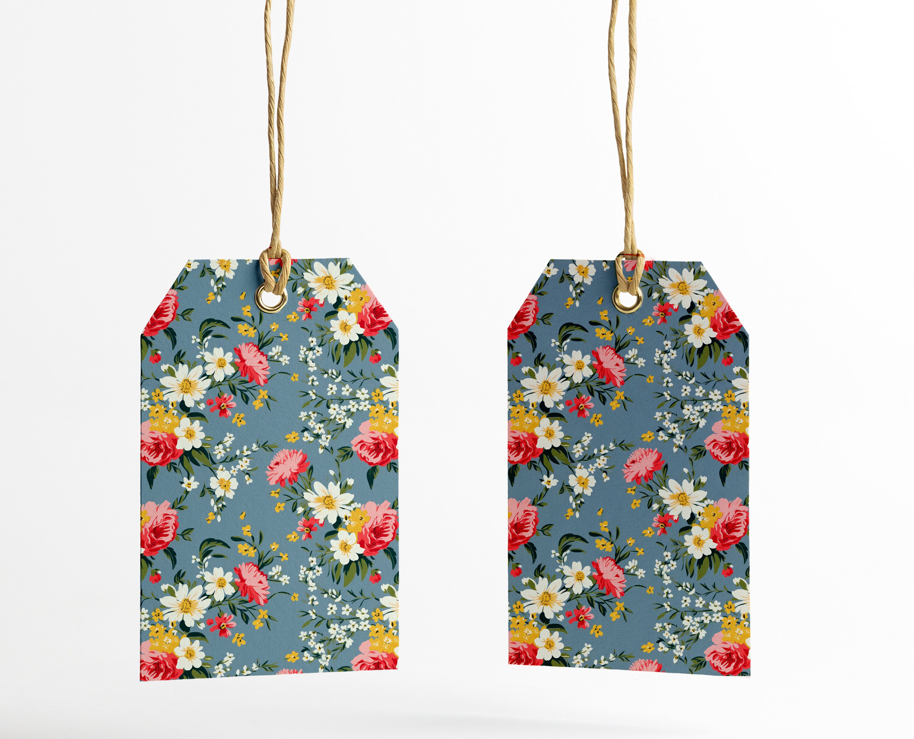 47 Vintage Ditsy Floral Pattern Set, Muted Color Ditsy Flower Patterns ...