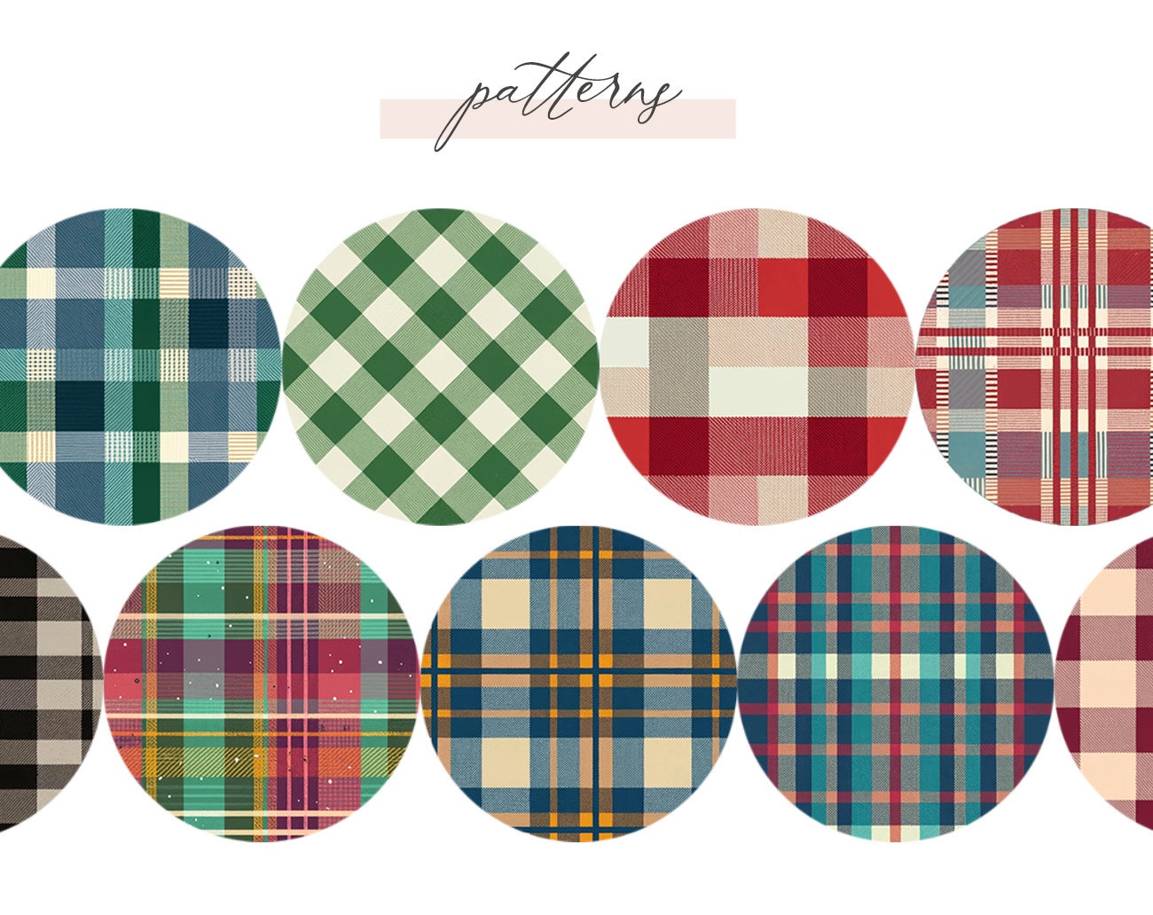 Seamless Buffalo Check Patterns Seamless Checkered Plaid Patterns ...