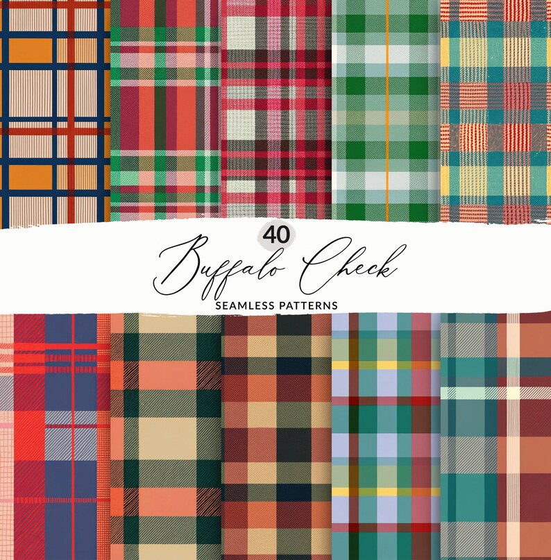 Seamless Buffalo Check Patterns Seamless Checkered Plaid Patterns ...