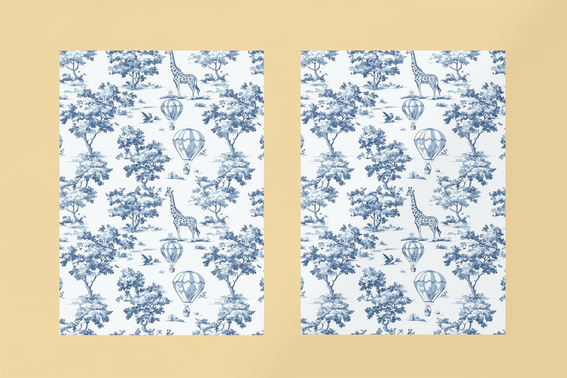 Baby Blue Toile Background Pattern Baby Boy Toile De Joy Seamless ...