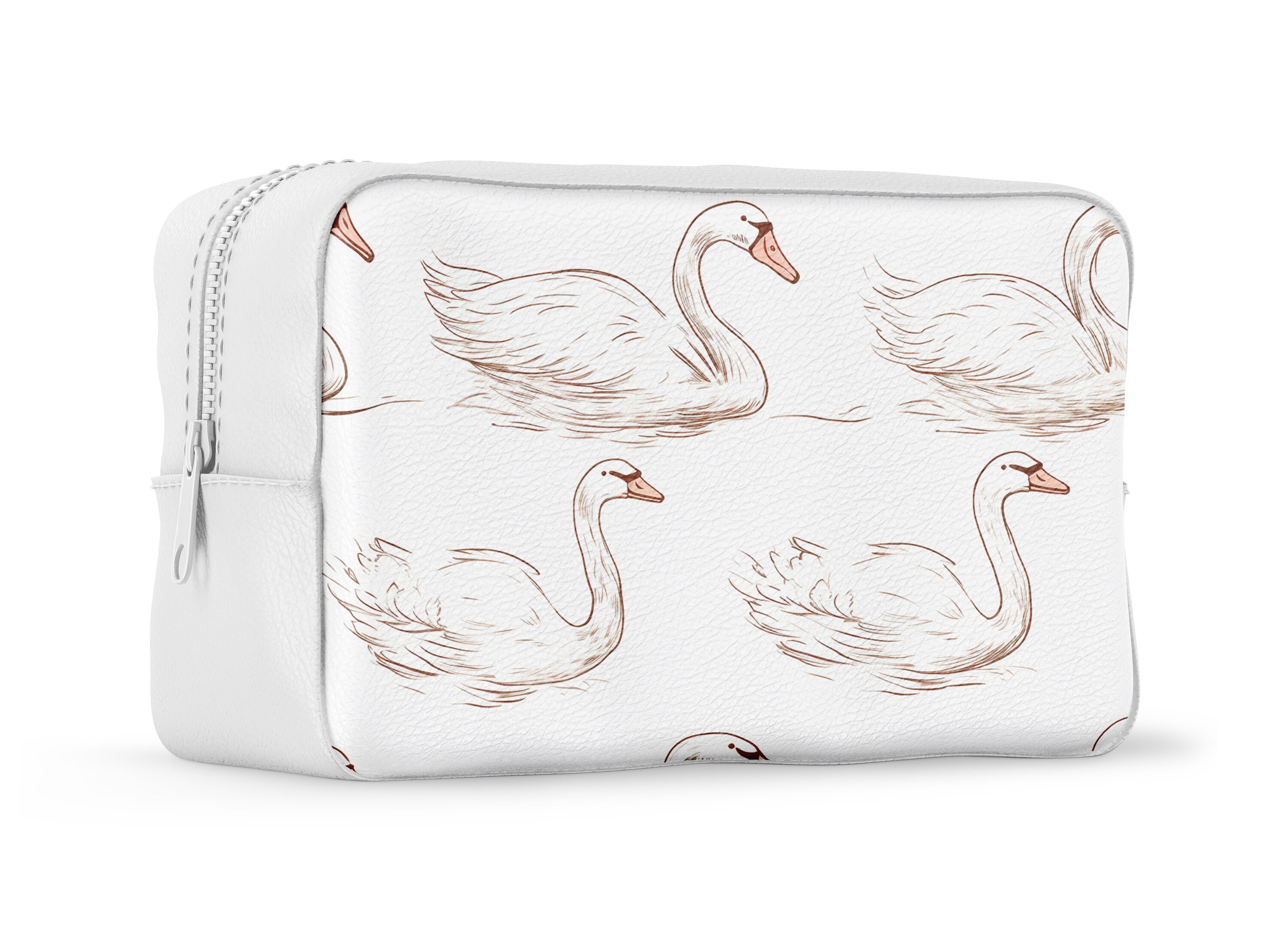 Seamless Swan Pattern, Sketched Swans Seamless Background Pattern, Cute ...