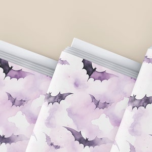 Seamless Bat Patterns, Watercolor Bats Seamless Patterns, Bats Digital ...