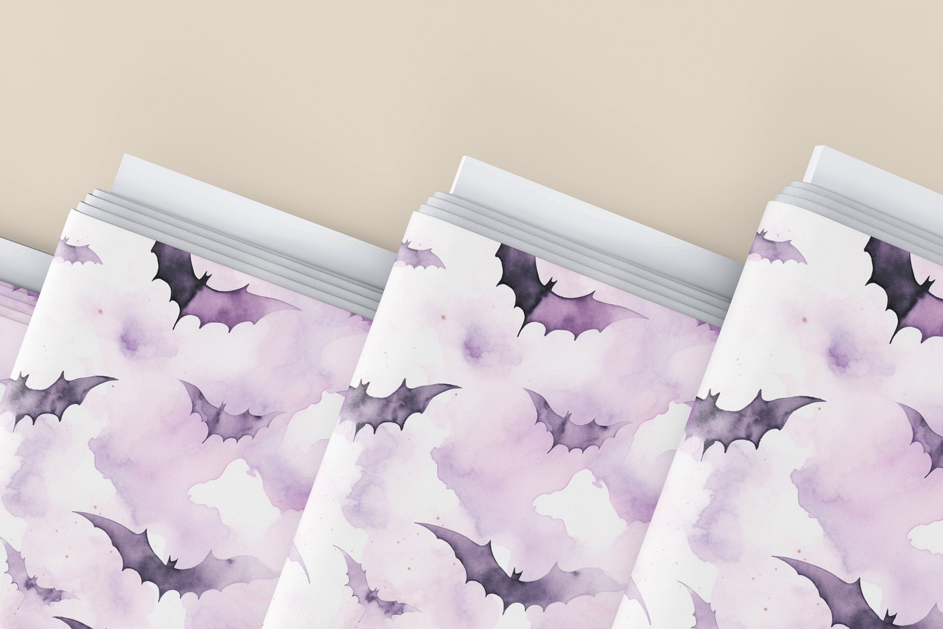 Seamless Bat Patterns, Watercolor Bats Seamless Patterns, Bats Digital ...