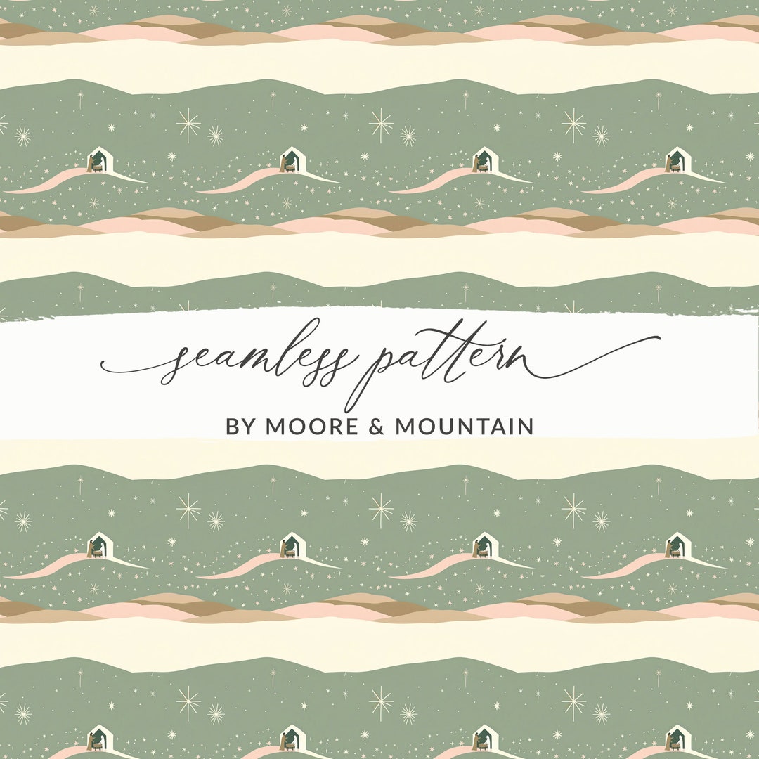 Nativity Scene Background Pattern Seamless Christian Christmas ...