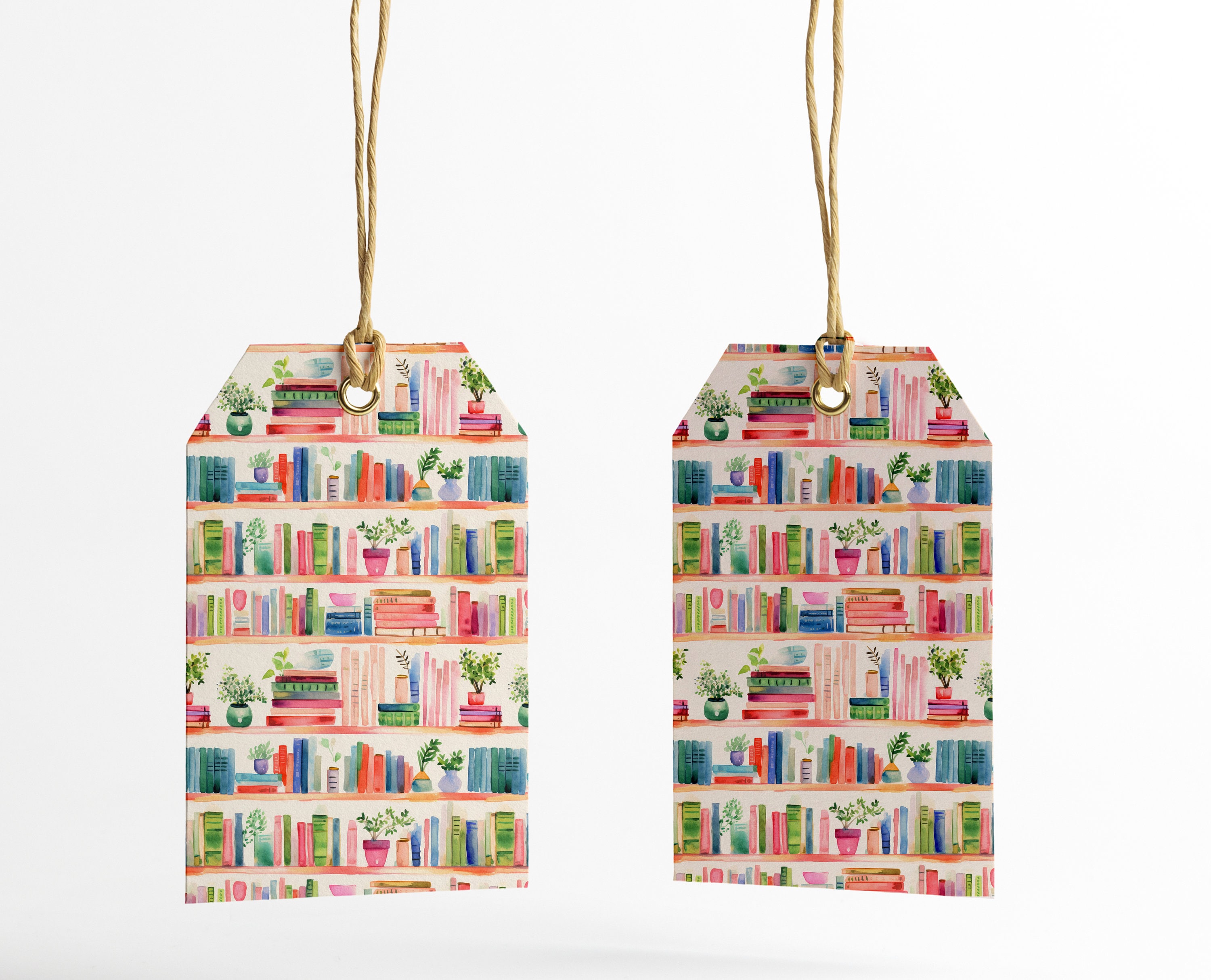 Watercolor Bookshelf Seamless Pattern, Modern Books Pattern, Pink ...