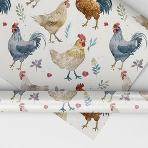 Seamless Chicken Background, Painted Chickens Pattern, Watercolor ...