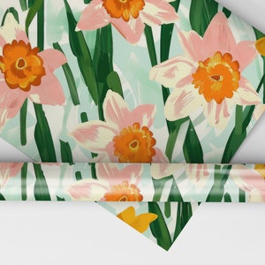 Cute Daffodils Seamless Pattern Daffodils Background, Repeating ...