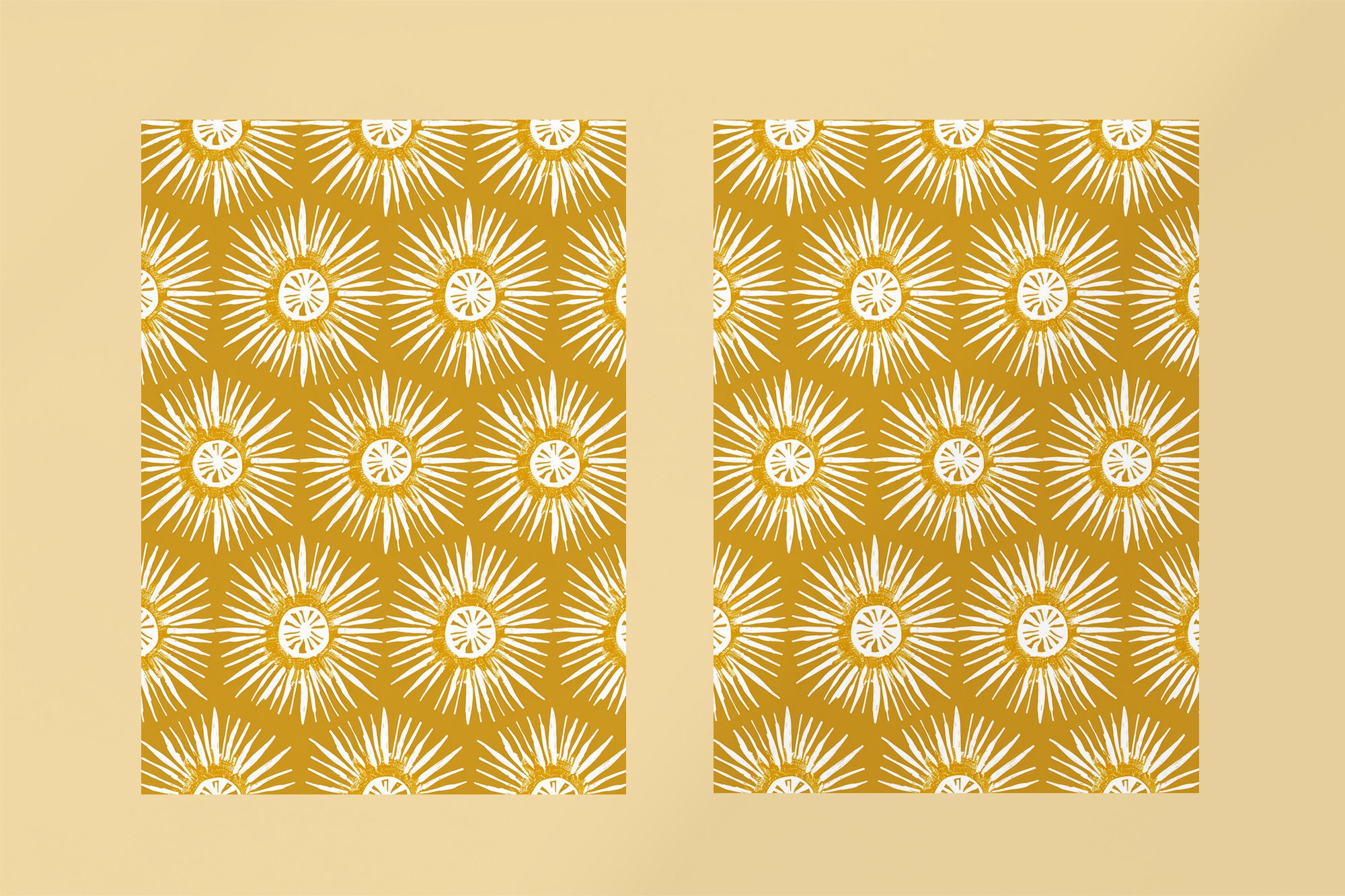 Boho Sun Seamless Pattern, Boho Summer Seamless Pattern, Summer Sun ...
