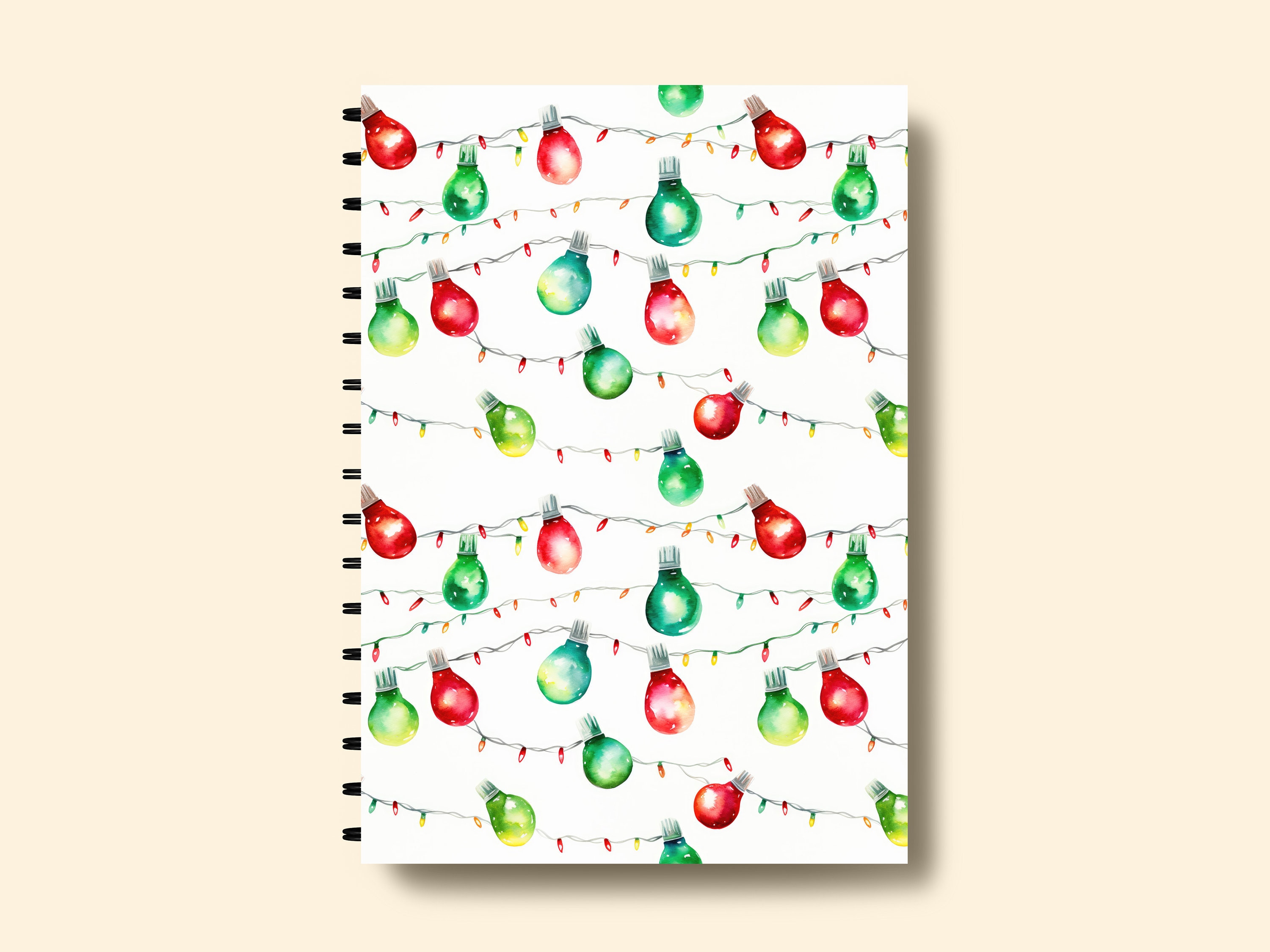 Seamless Christmas Lights Pattern, Seamless String of Christmas Lights ...