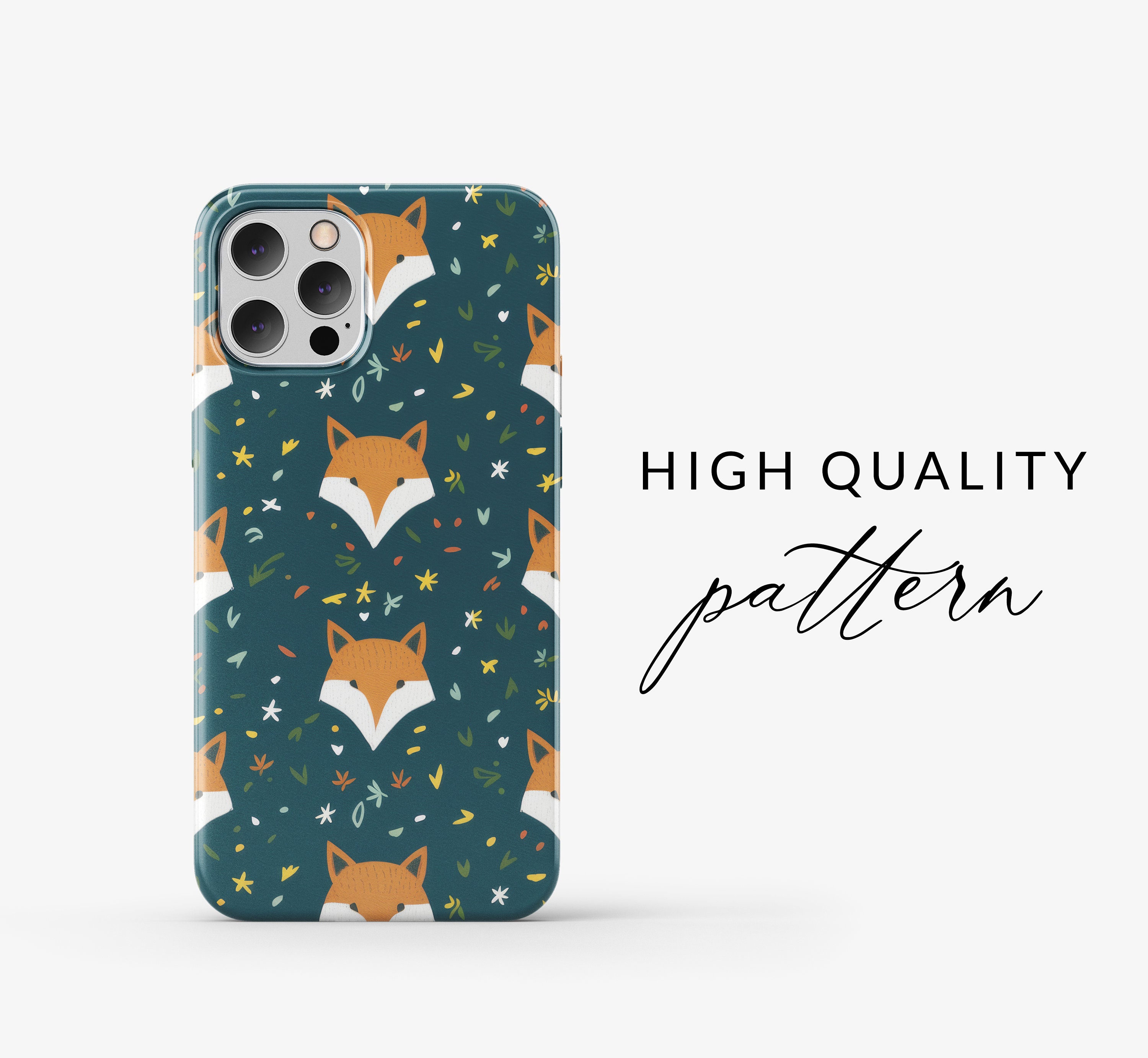 Seamless Fox Face Background, Fox Head Pattern, Seamless Fox Head ...