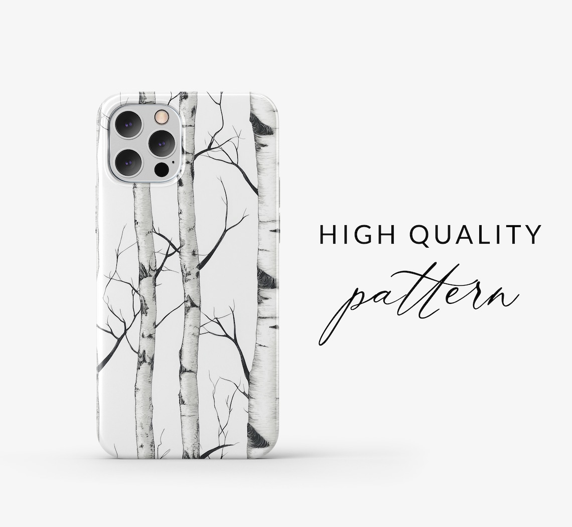 Birch Tree Seamless Pattern White Trees Aspen Tree Pattern Background ...