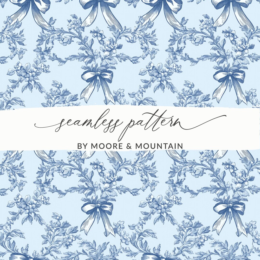 Coquette Toile Seamless Pattern Wedding Toile Background French Toile ...