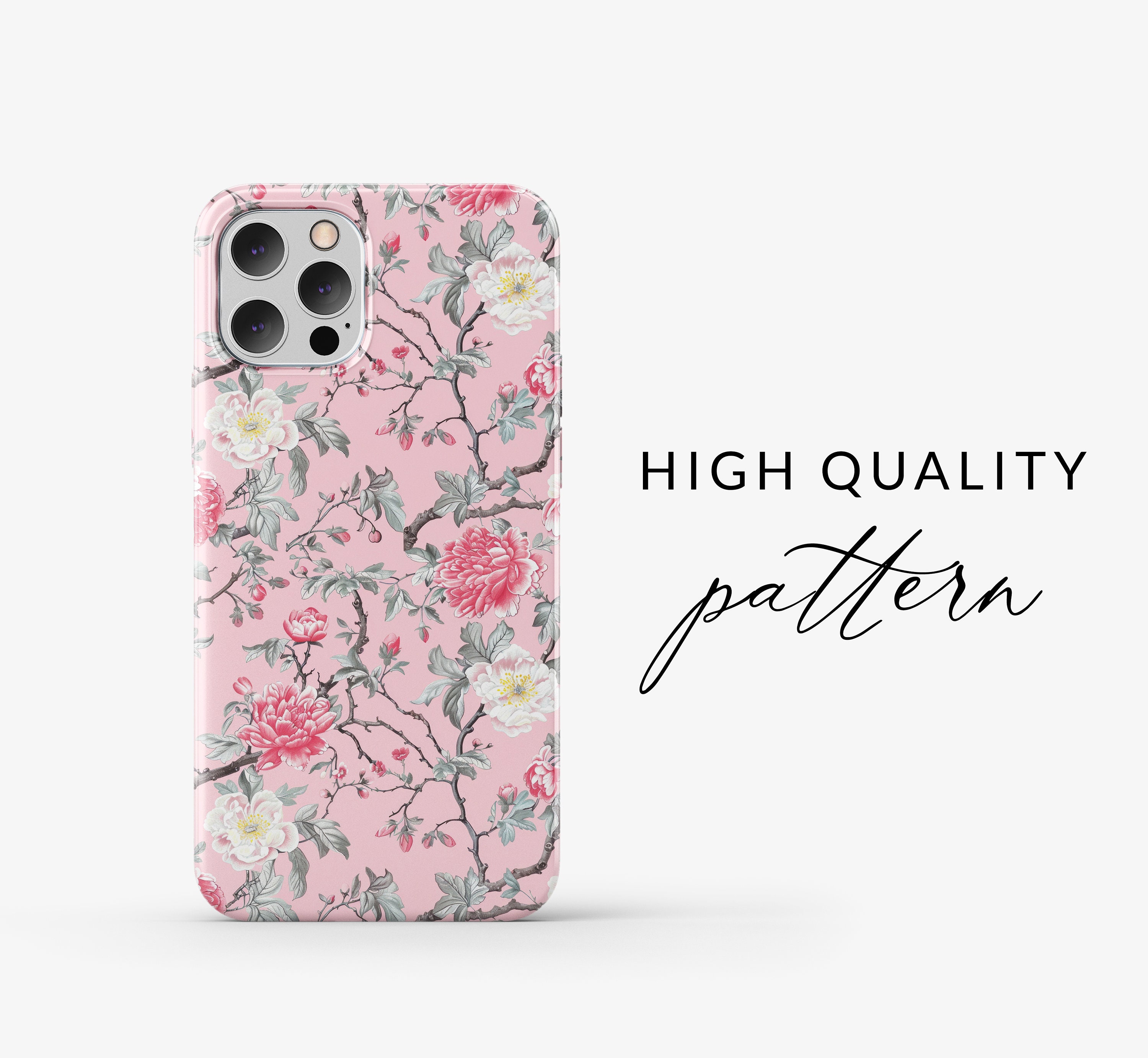 Pink Chinoiserie Seamless Background Pattern, Pink Oriental Floral ...