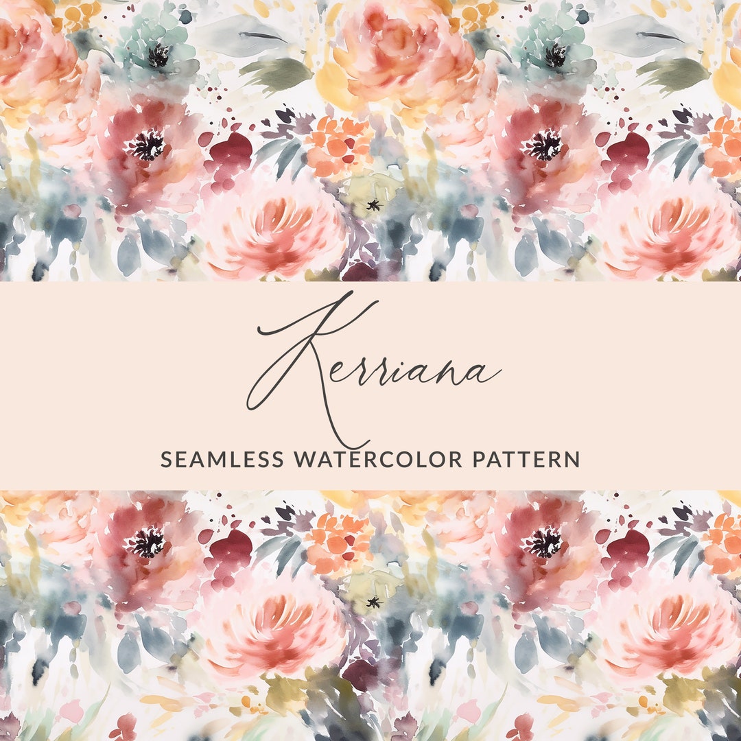 Fall Floral Seamless Pattern, Fall Flower Background, SEAMLESS Fall ...