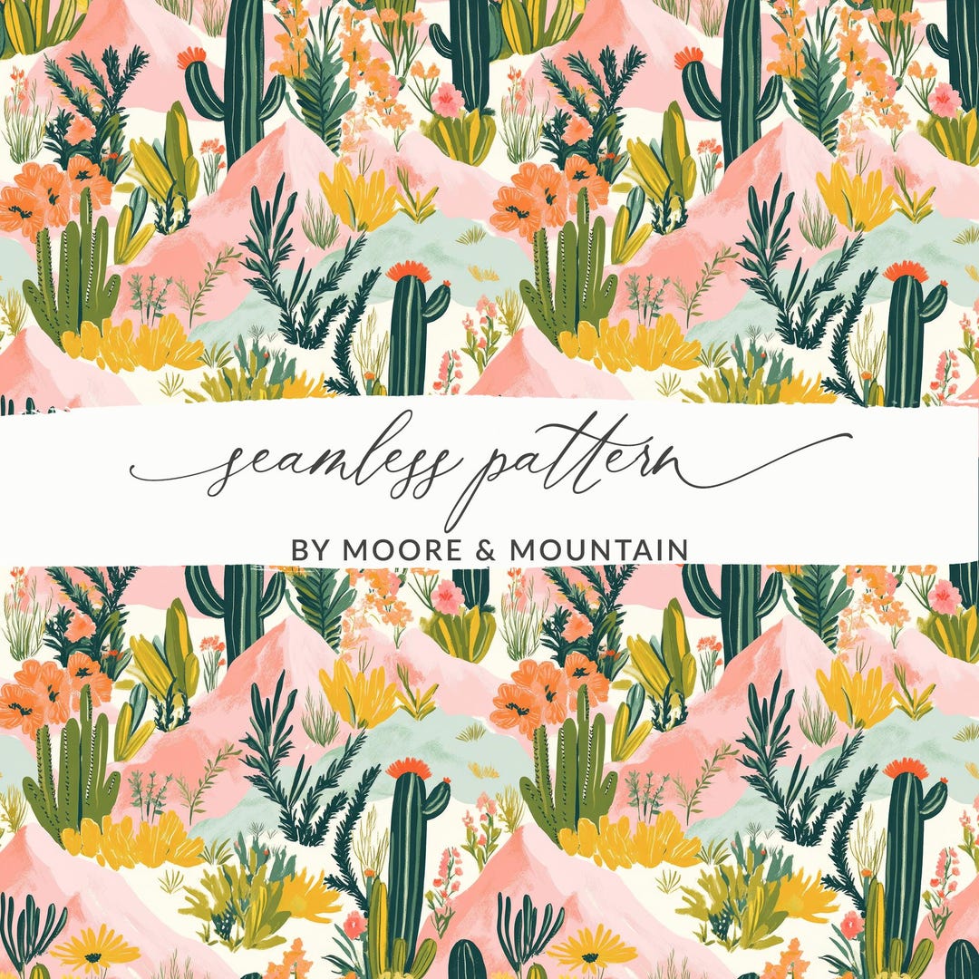 Seamless Desert Background Pattern Arizona Background, Southwestern ...