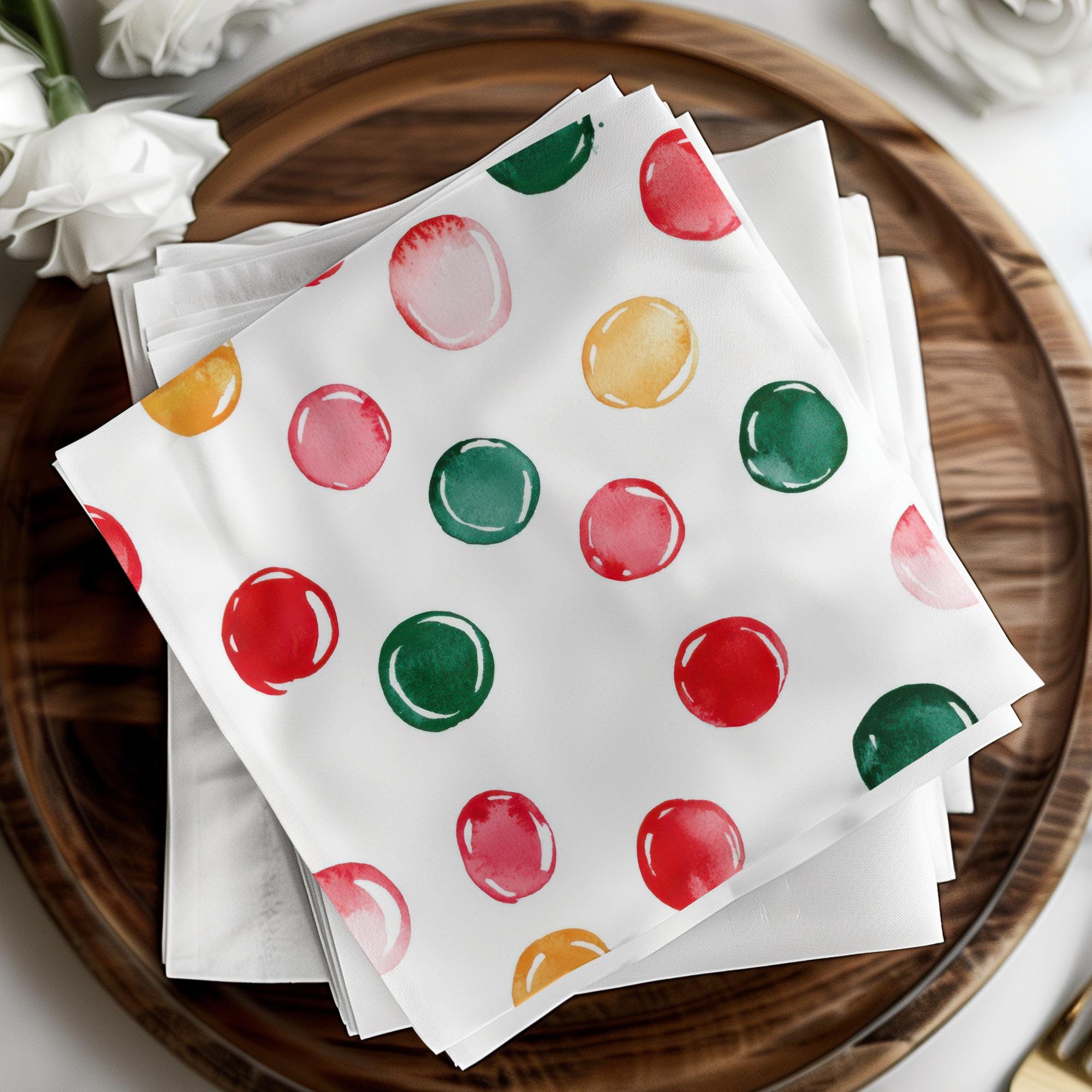 Watercolor Christmas Polka Dot Seamless Pattern (digital Paper) - Etsy