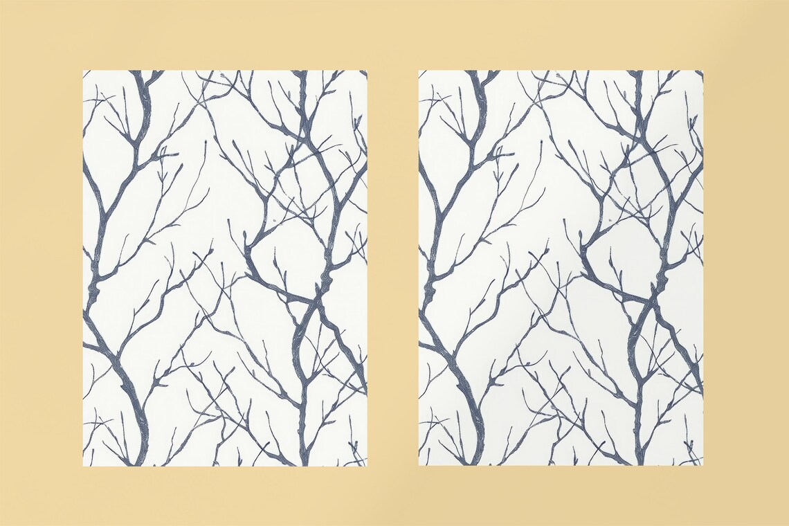 Seamless Branches Pattern, Winter Tree Seamless Background, Twigs ...