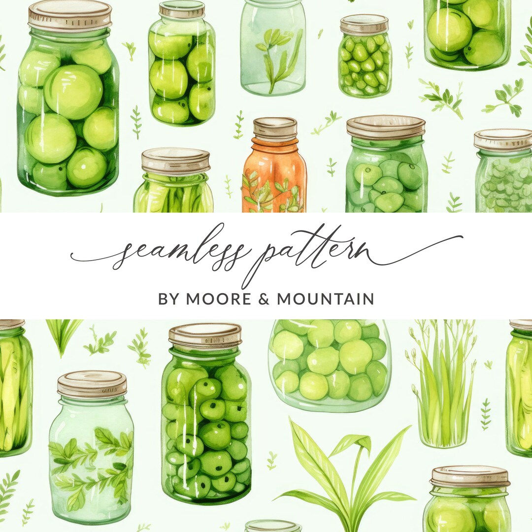 Canning Background Pattern Seamless Canning Pattern, Homesteading ...