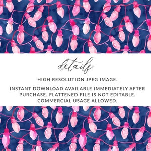 Christmas Lights Seamless String Lights Background Pattern, Pink ...